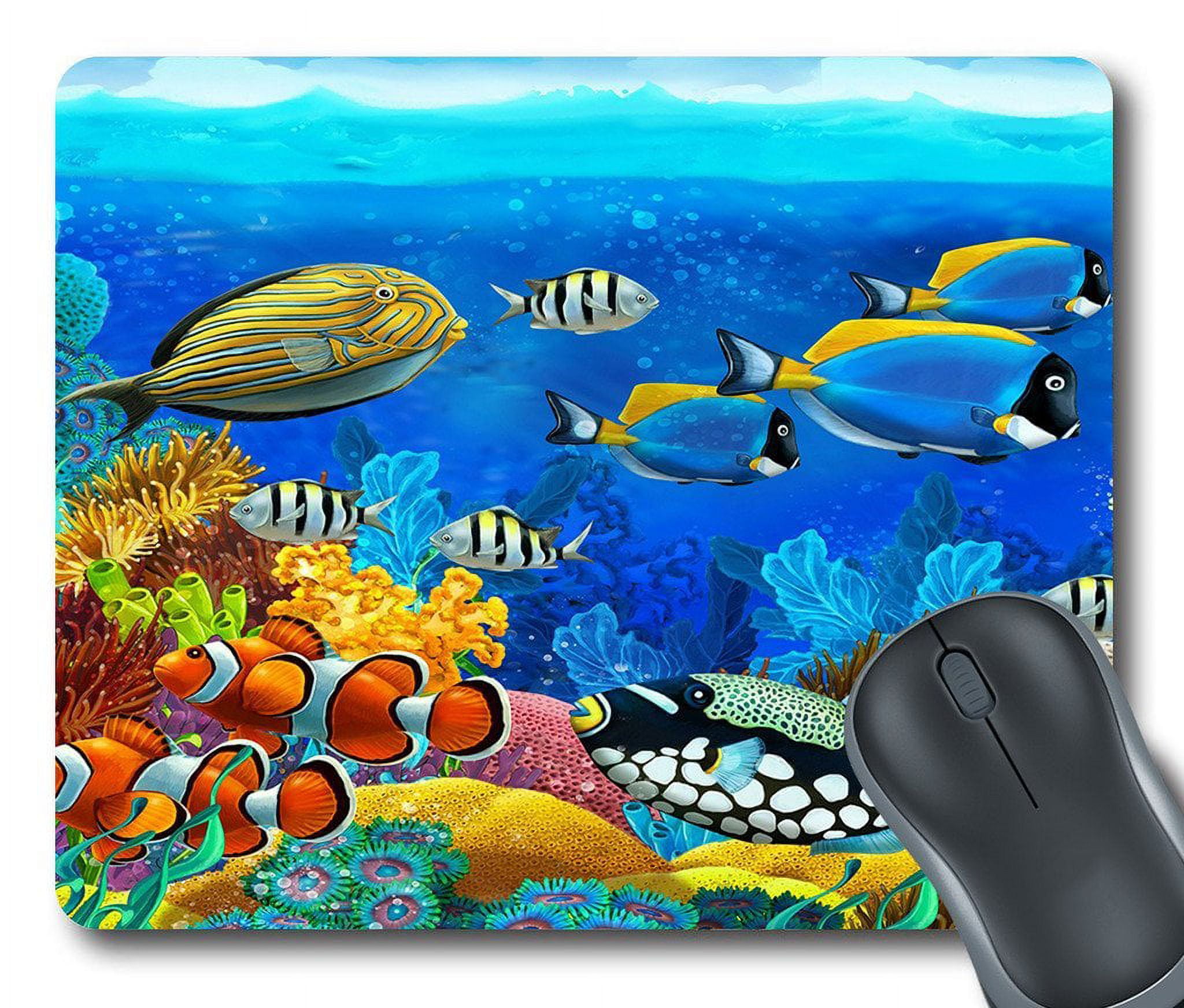 GCKG Sea Seabed Fish Corals Underwater Ocean Tropical Fish Mouse Pad ...