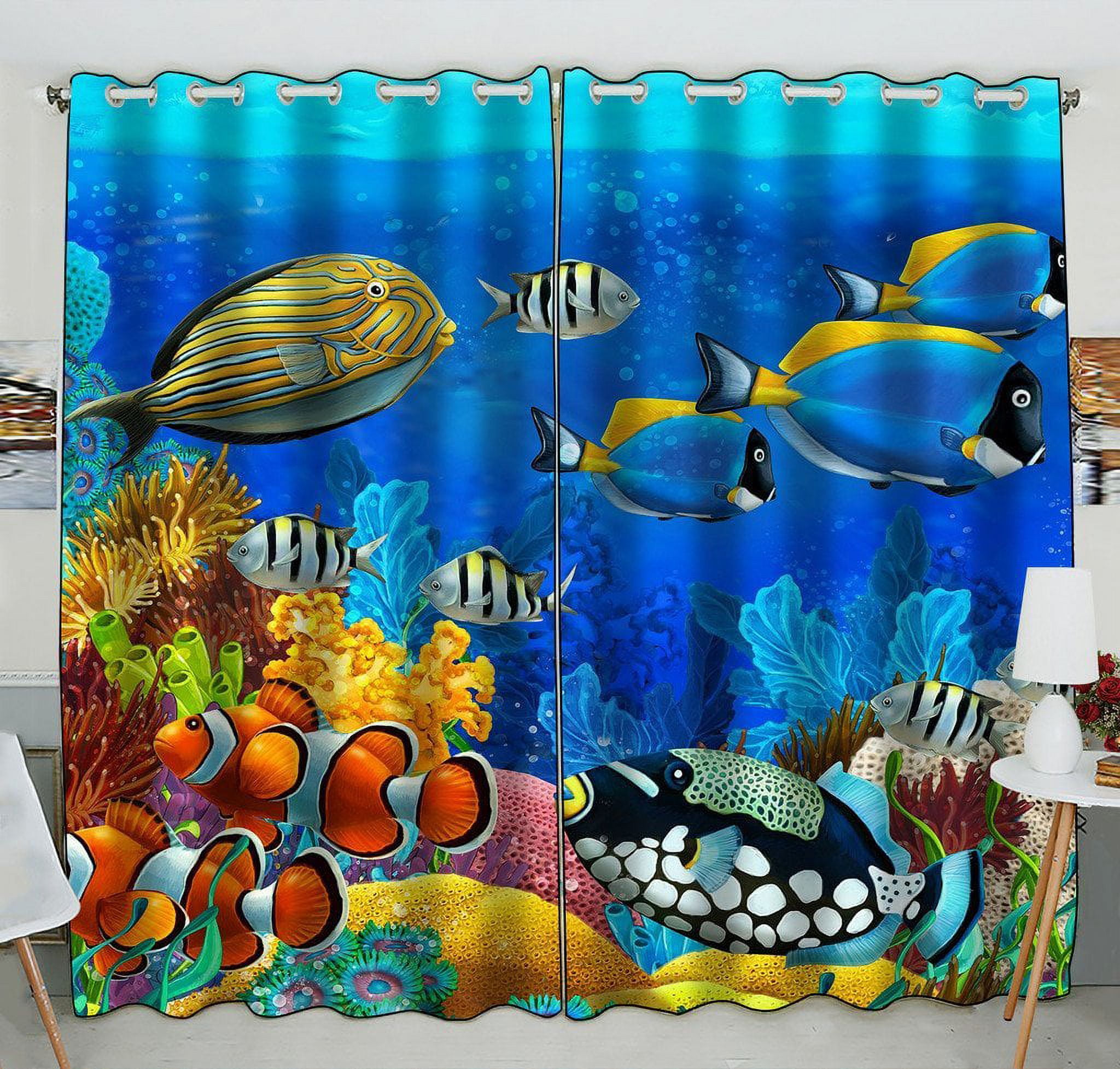 GCKG Sea Seabed Fish Corals Underwater Ocean Tropical Fish Window ...