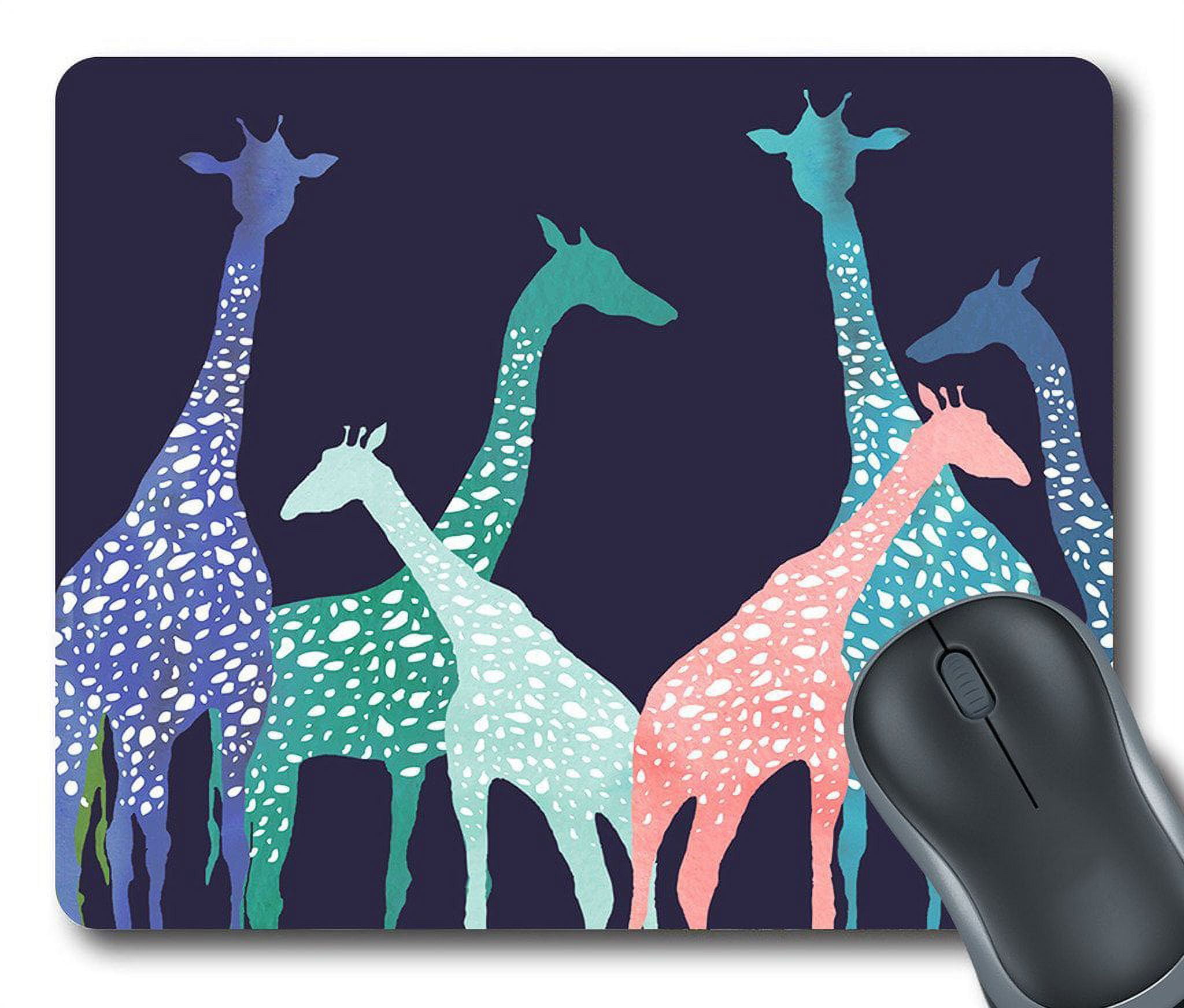 GCKG Six Colorful Giraffe Mouse Pad Personalized Unique Rectangle ...