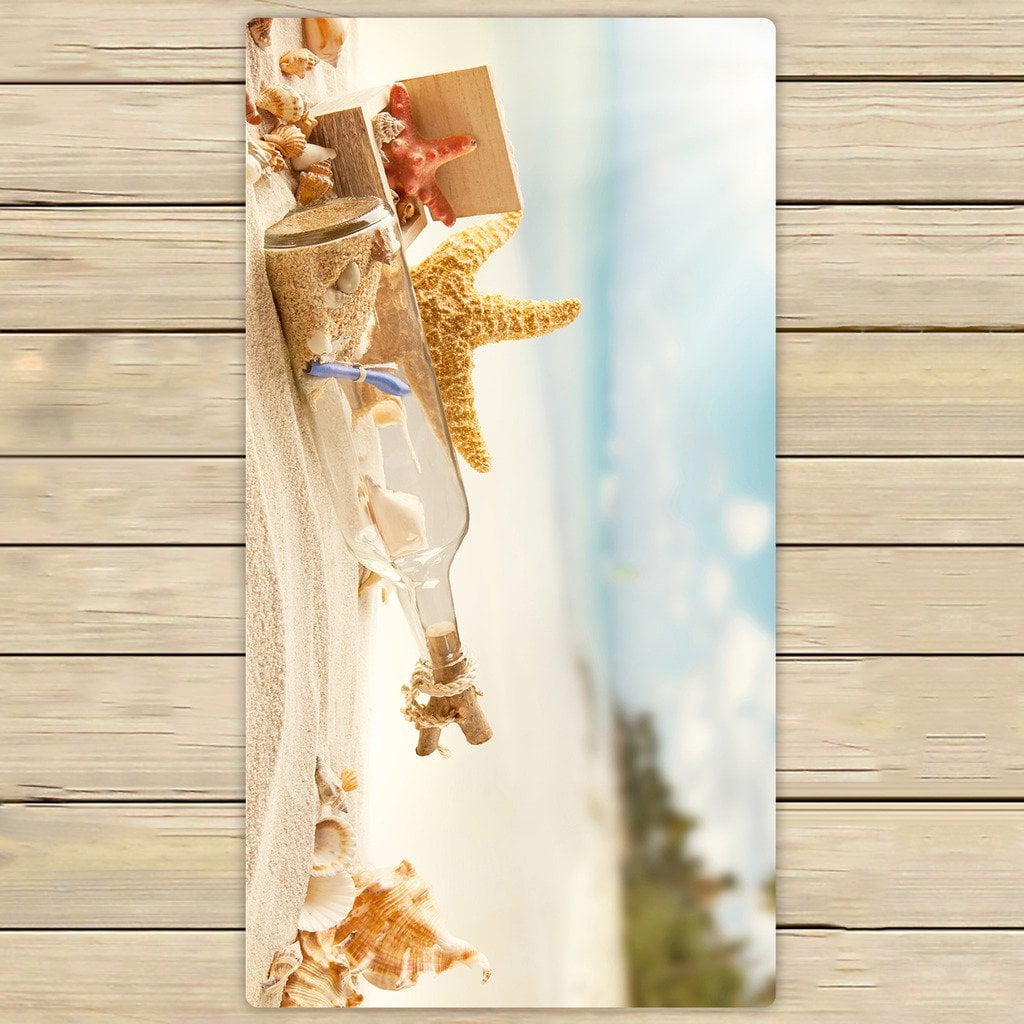 GCKG Starfish Towels,Sky Cloud Beach Starfish Shell Beach Bath Towels ...