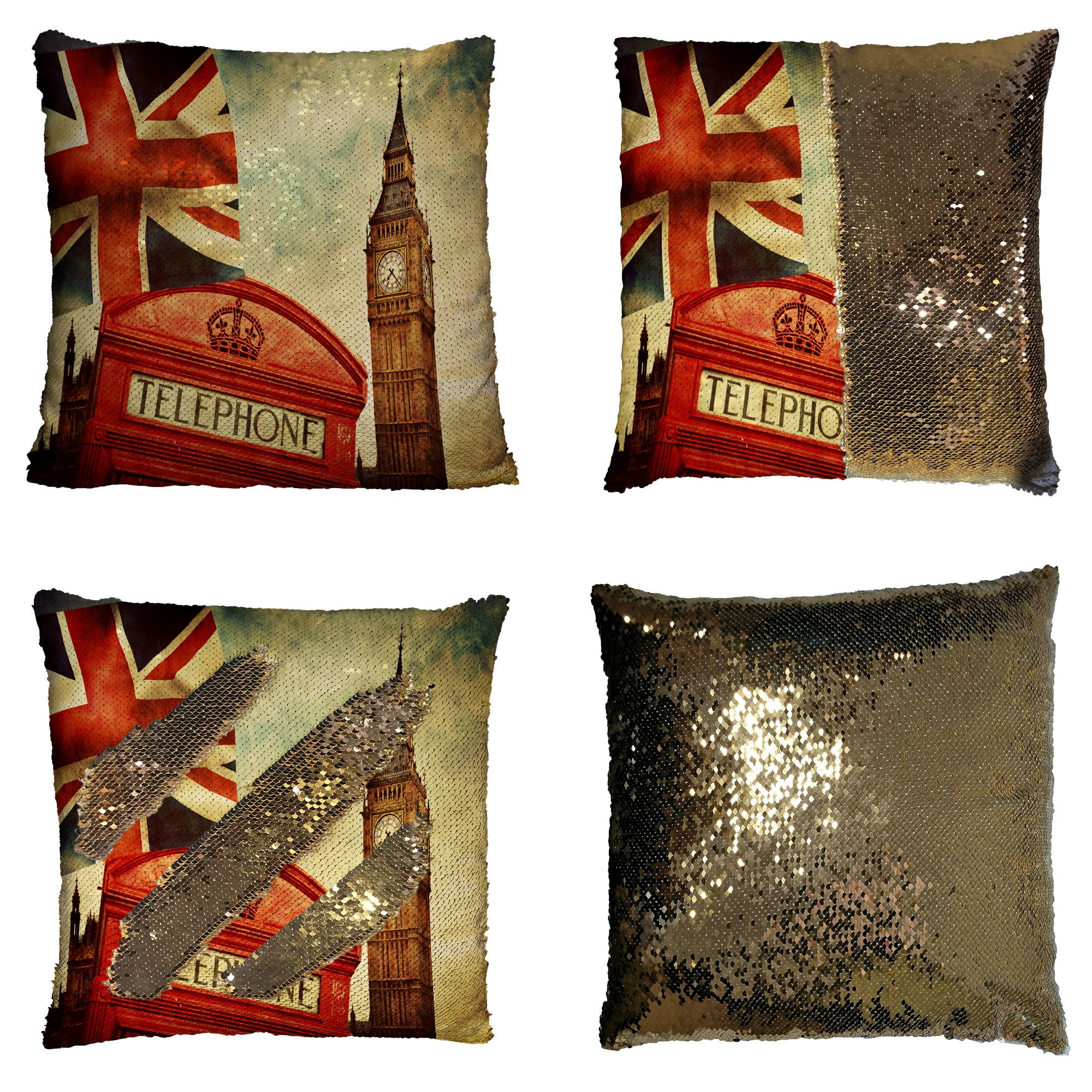 GCKG Symbols of England Pillowcase, Vintage Retro the UK Flag London ...