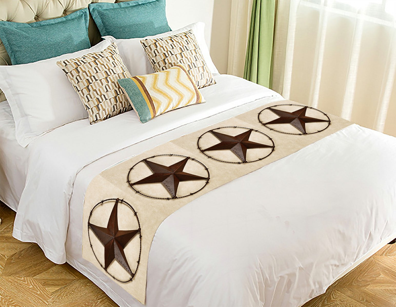 GCKG Texas Star Bed Runner Bedding Scarf Bedding Decor 20x95 inches ...