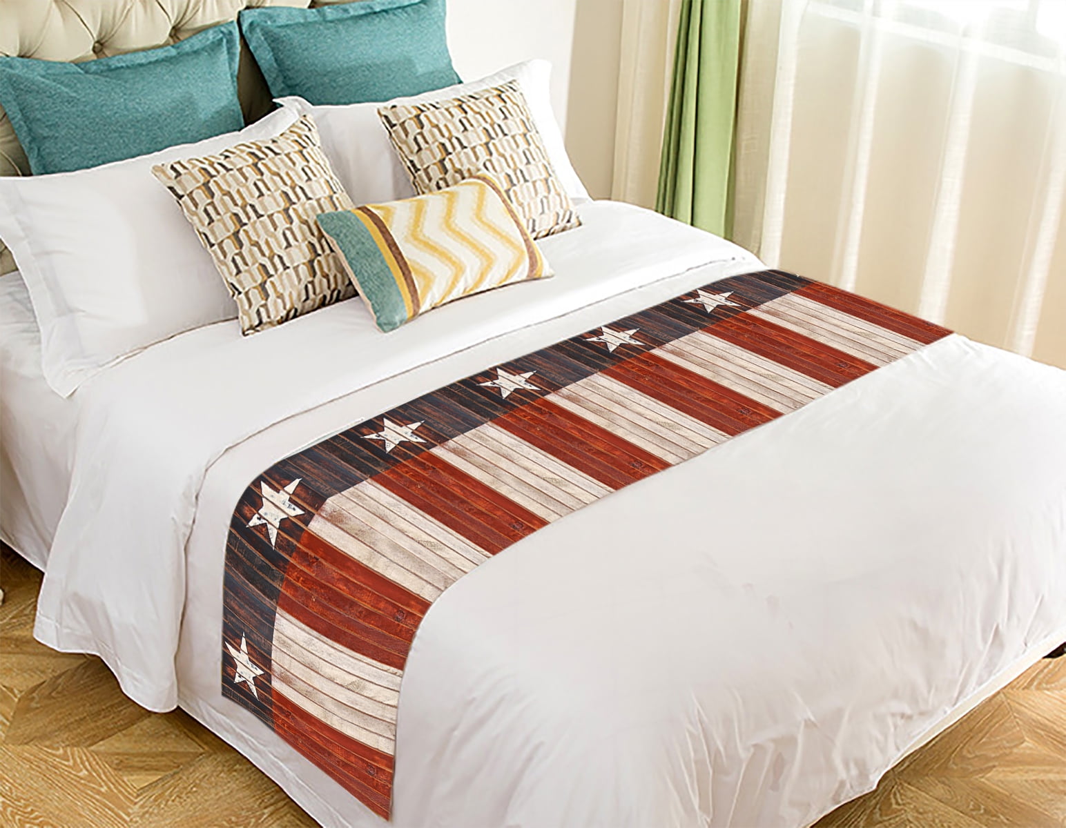 GCKG Texas Star Flag Bed Runner,Texas Star Flag Bed Runner Bedding ...