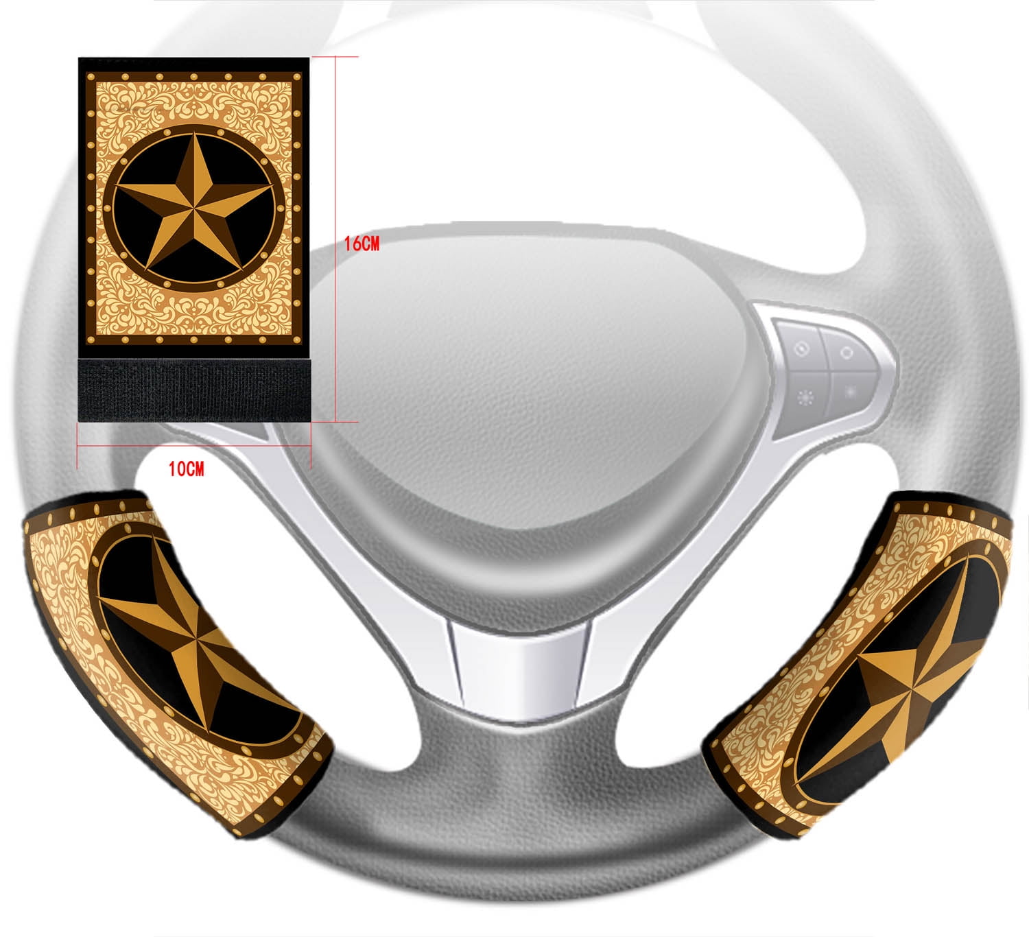 GCKG Texas Star Steering Wheel Cover,Texas Star Steering Wheel Cover ...