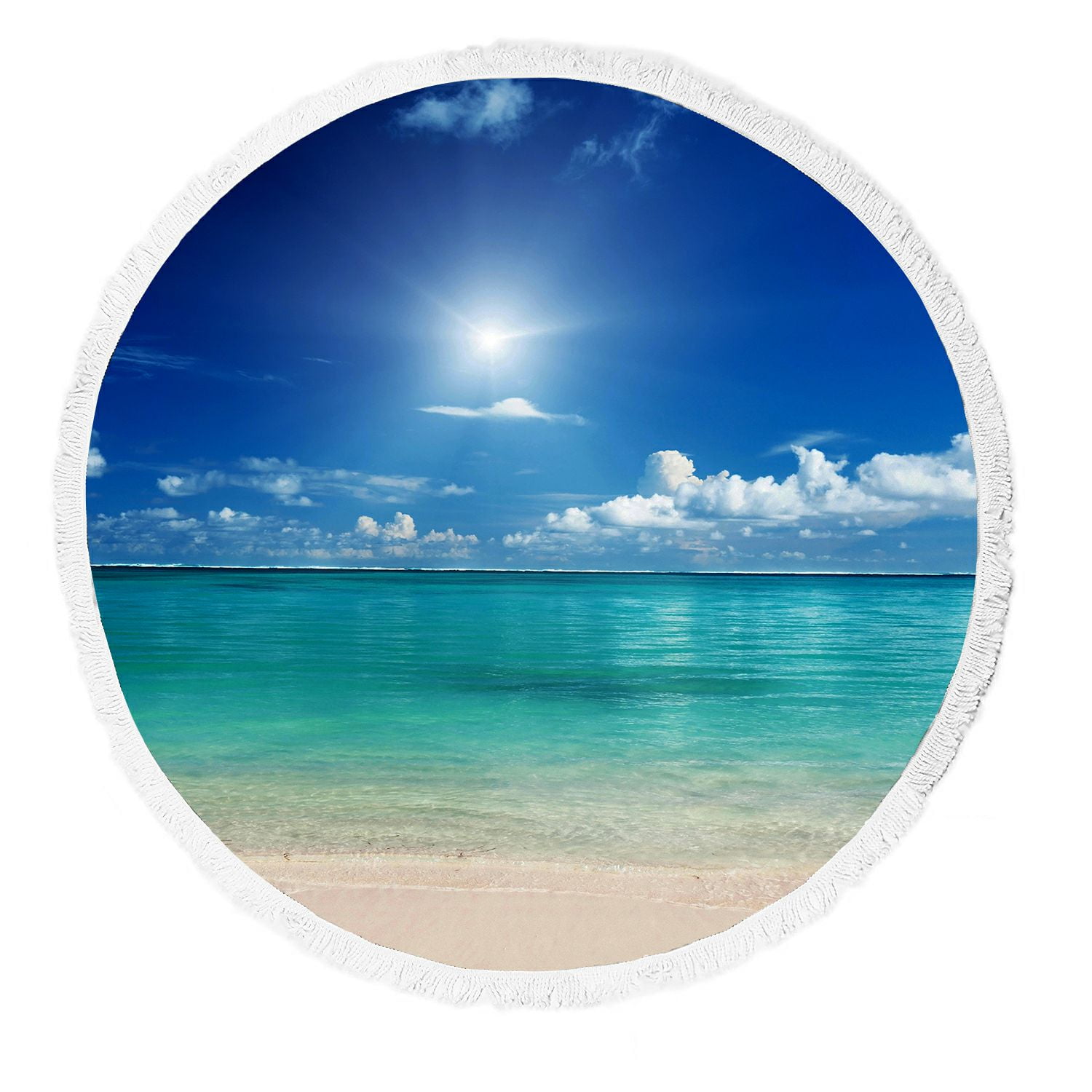 GCKG Tropical Beach Round Beach Towel Beach Mats Beach Shawl Beach ...
