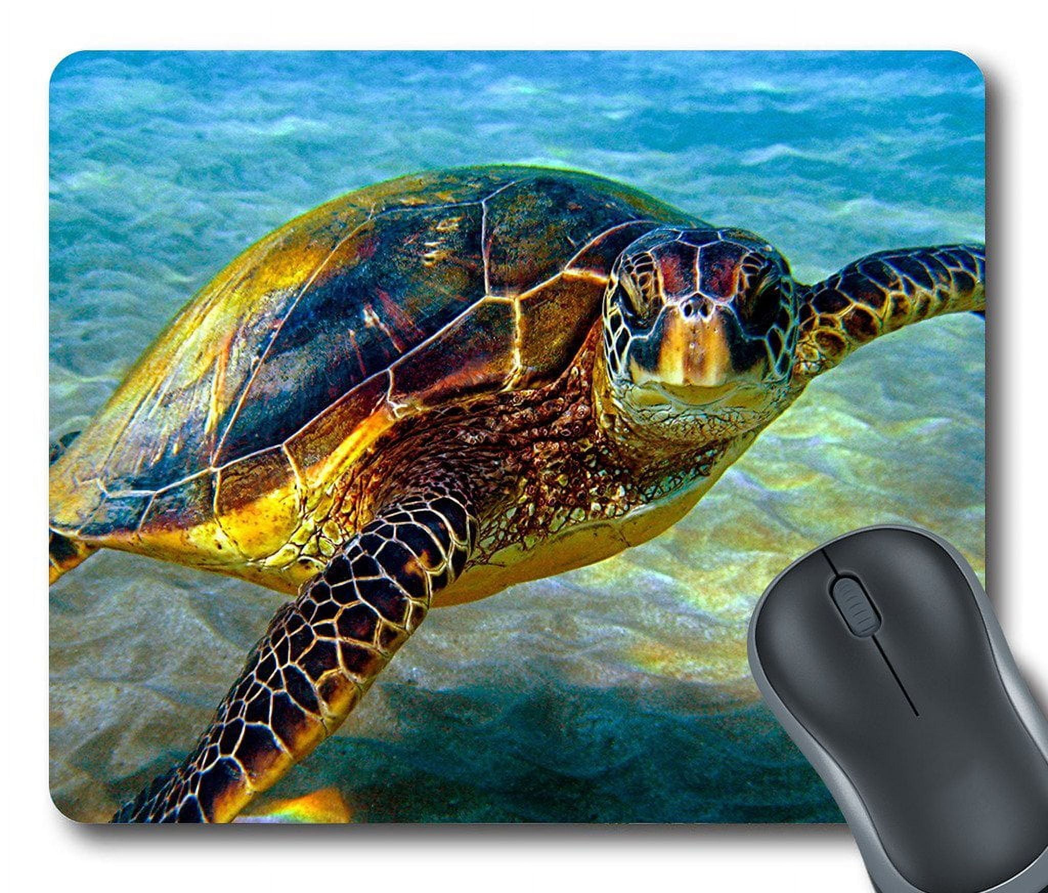 GCKG Underwater Sea Turtle Mouse Pad Personalized Unique Rectangle ...
