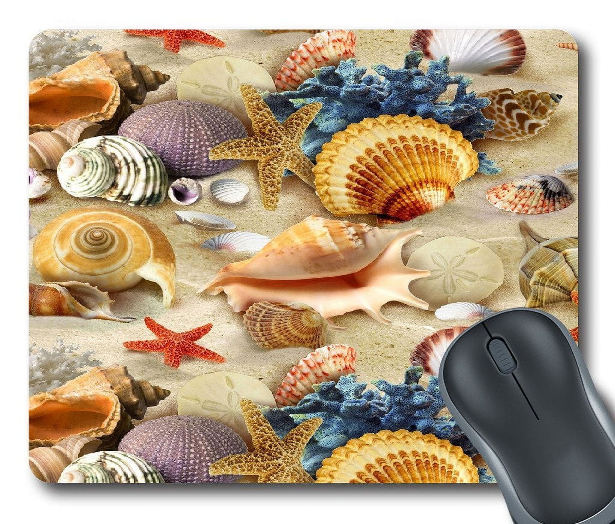 GCKG Underwater World Sea Animal Starfish Seashells Mouse Pad ...