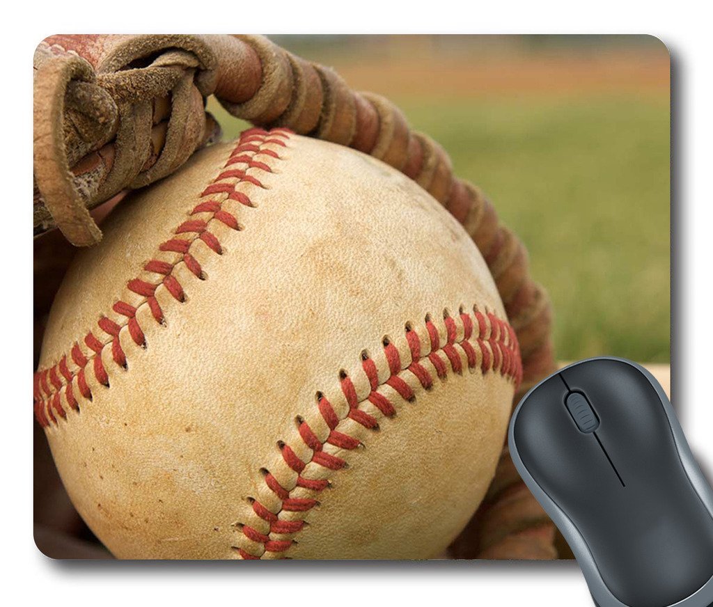 GCKG Vintage Baseball Mouse Pad Personalized Unique Rectangle Gaming ...