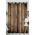 GCKG Vintage Rustic Knotty Old Barn Wood Window Curtain Kitchen Curtain ...