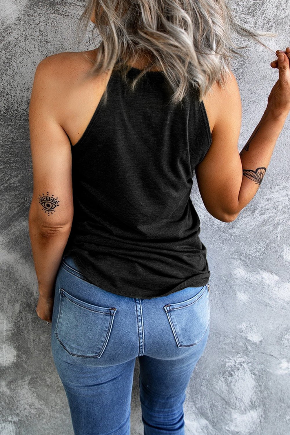 GCKG Women's Black American Flag Star Graphic Print Halter Tank Top (US ... GCKG Women's Black American Flag Star Graphic Print Halter Tank Top (US ...