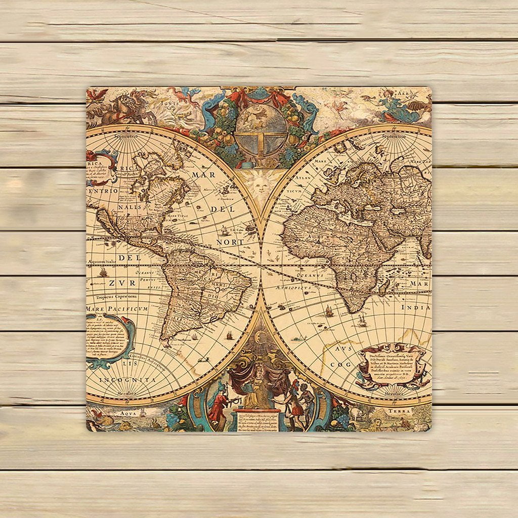 GCKG World Map Towels,Vintage Retro World Map Beach Bath Towels ...