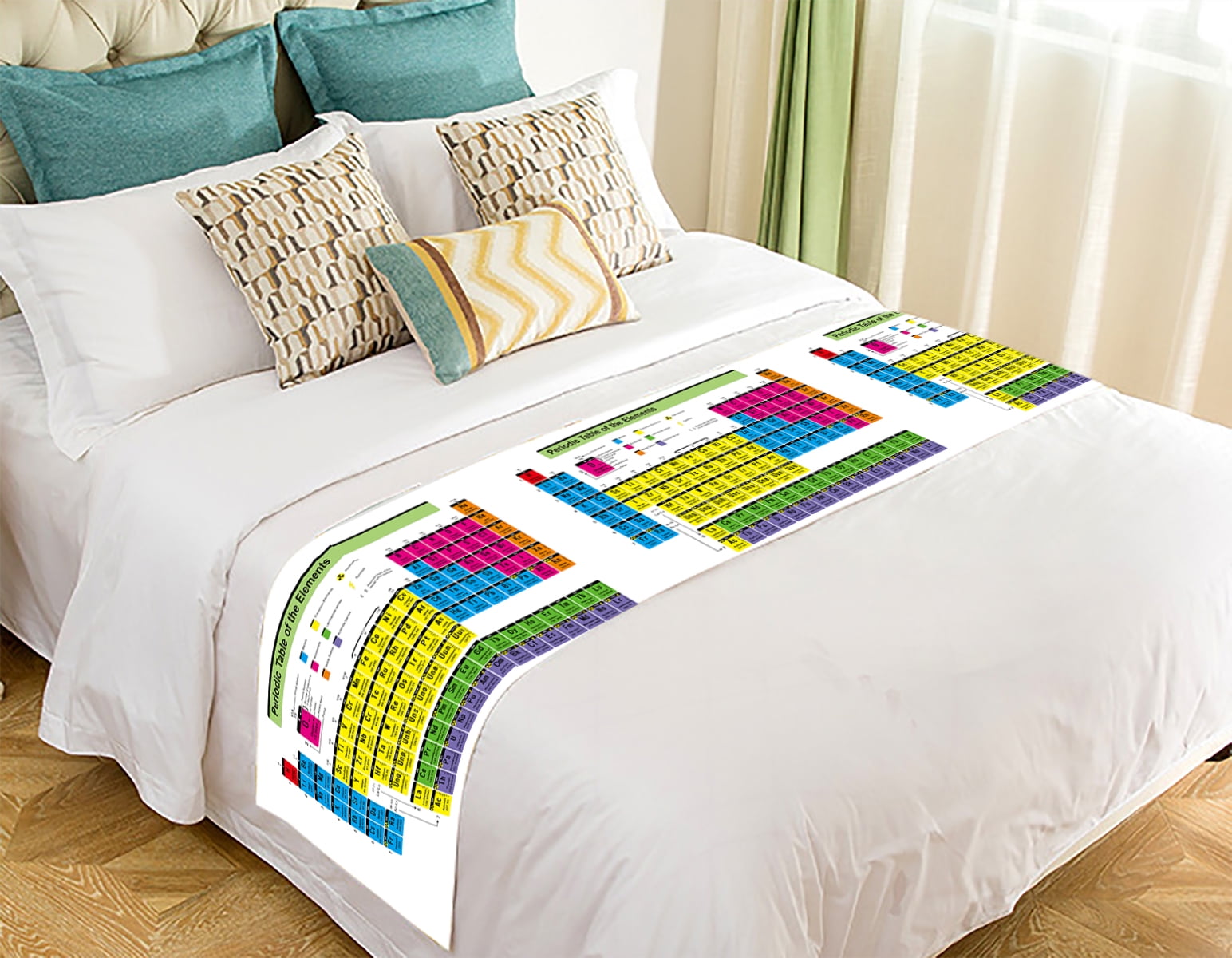 GCKG periodic elements Bed Runner,periodic table of the elements Bed ...