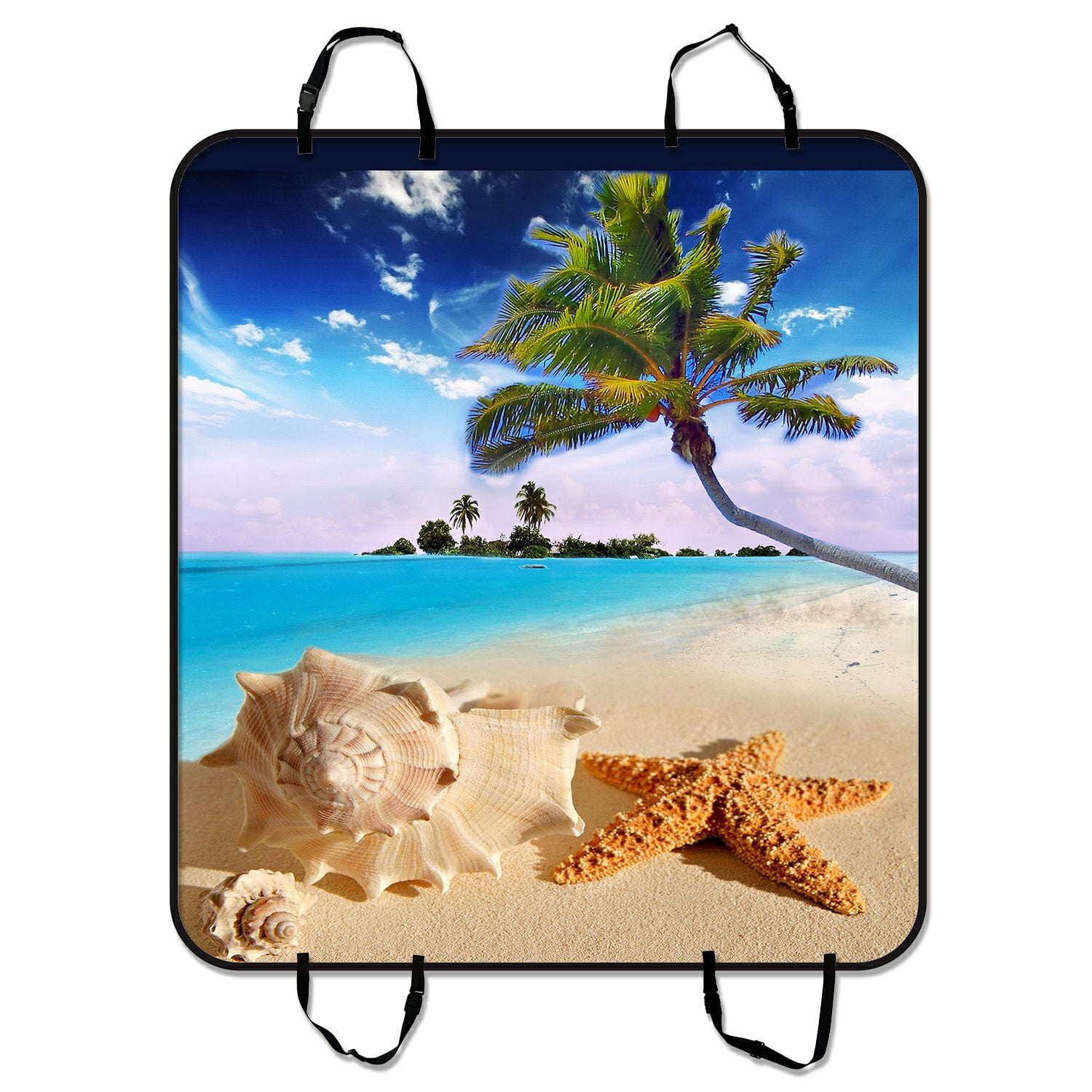 GCKG starfish sea star summer beach tropical sea life palm tree conch ...