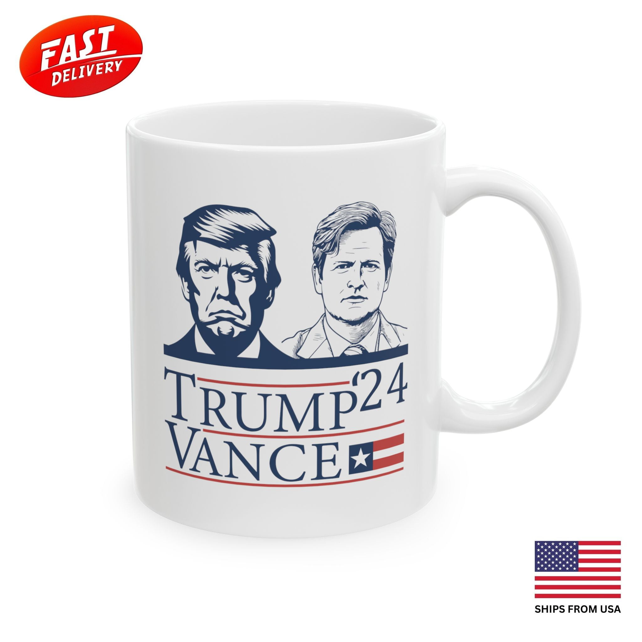 GCO Donald Trump Vance 2024 Coffee Mug MAGA 11oz White Ceramic Cup ...