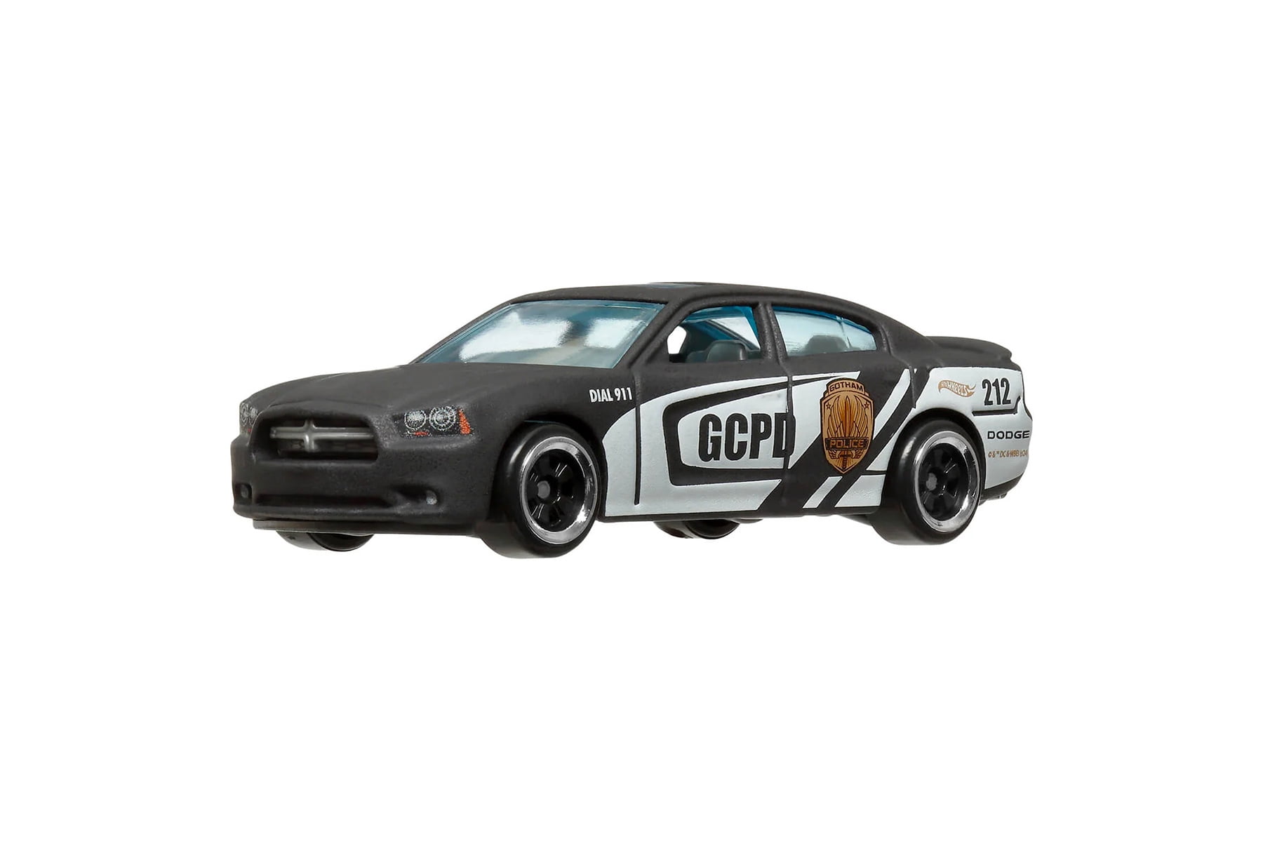 GCPD '11 Dodge Charger RT Police Car, White - Mattel Hot Wheels ...