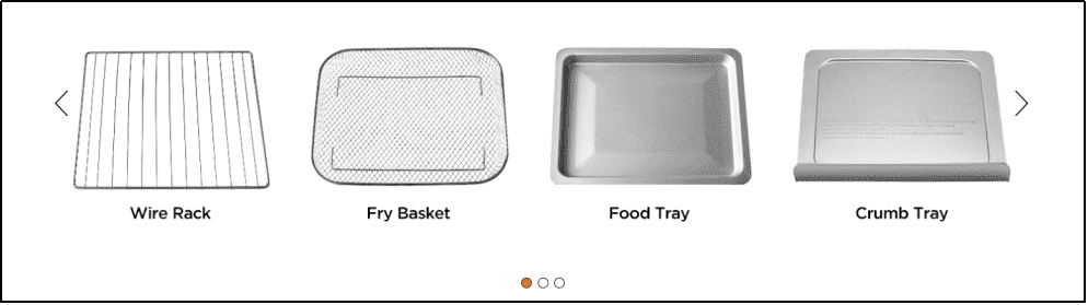 GCQ Baking Pan Basket Crumb Tray Cooling Rack 4 IN 1 Kit for Midea ...