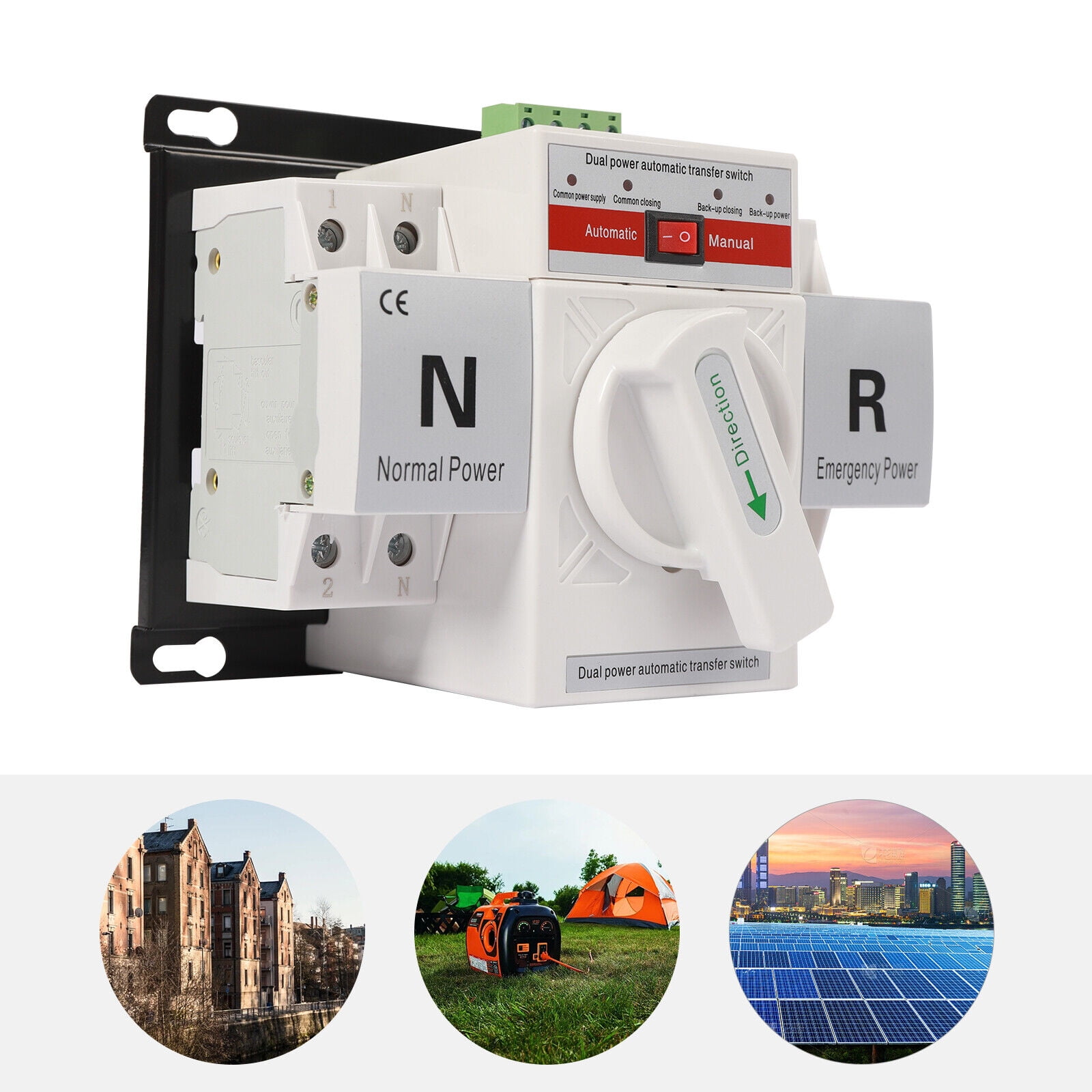 GCQ2-63/2 Dual Power Automatic Transfer Switch 2P 63Amp AC-33iB 110V ...