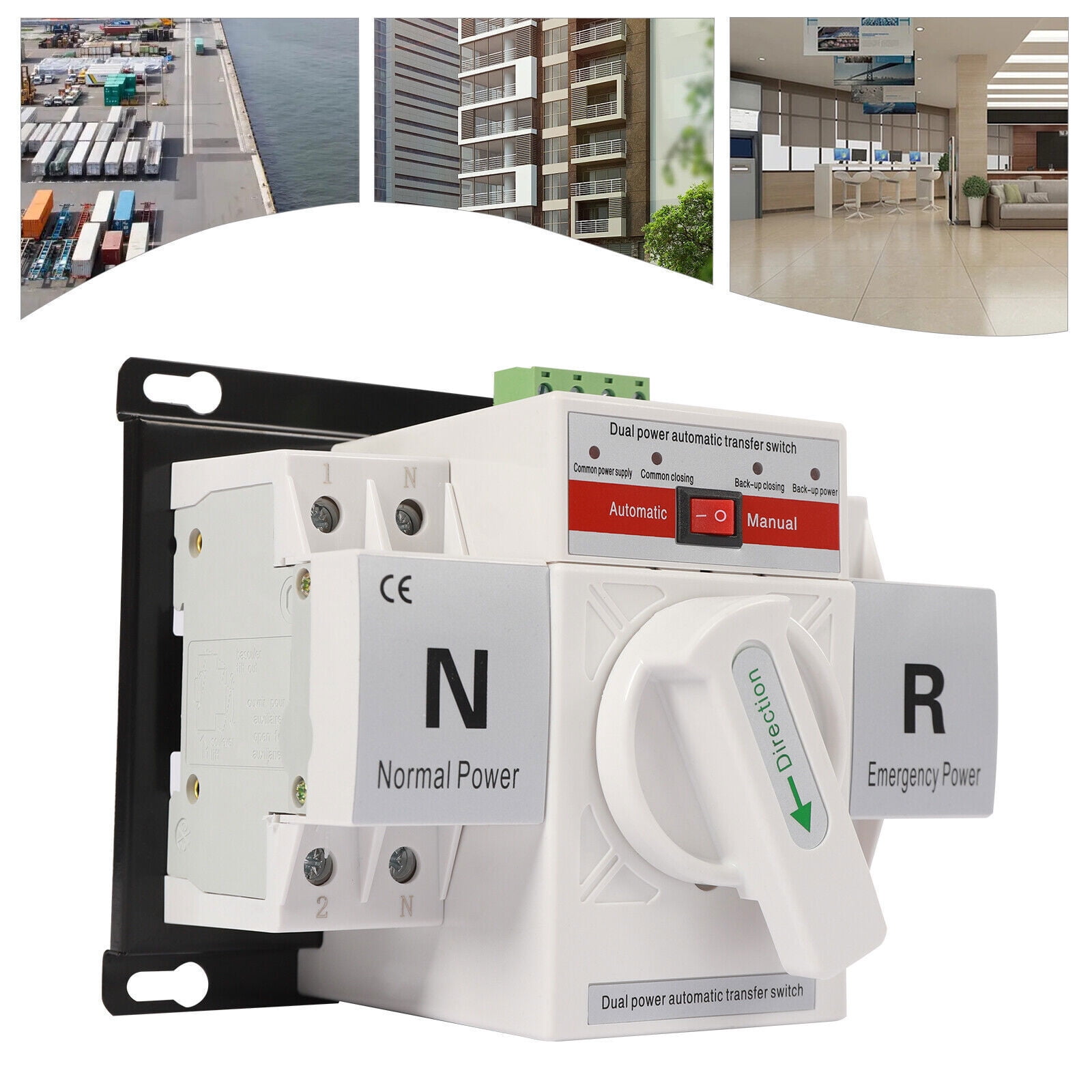 GCQ2-63/2 Dual Power Automatic Transfer Switch 63 Amp 2P 2-wire Toggle ...