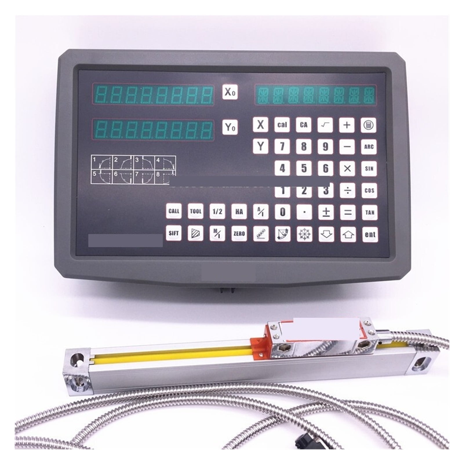 GCS900-2DB 2 Axis Milling Lathe DRO Digital Readout And 2 Pieces 0-1000mm Linear Scale (Complete ...