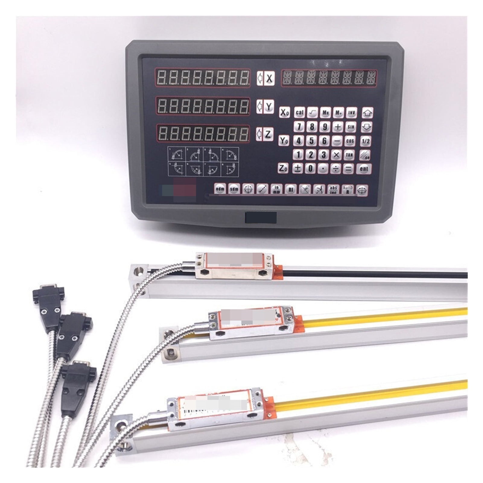 GCS900-3DB Milling Drill Lathe Machine 3 Axis Digital Readout And 0 ...