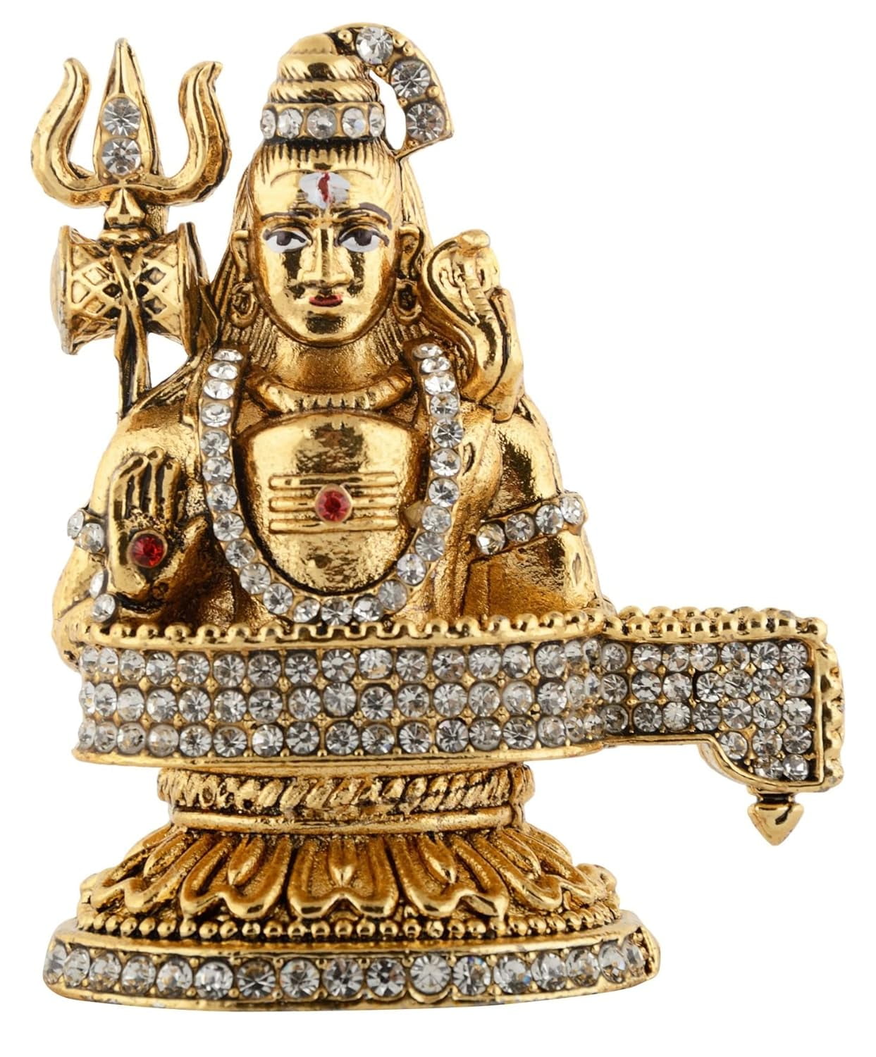 GCT Lord Shiv Idol Shiva Shivling Statue Shankar Murti B167 Gold Metal ...