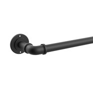 Eclipse Somerton 3/4" Pipe Blackout Wrap Curtain Rod, 66-120", Matte ...