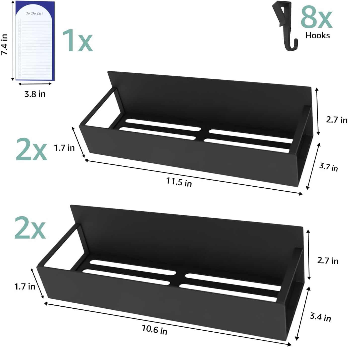 GD Metal Magnetic Spice Rack for Refrigerator – 5 Pack Strong Magnet ...
