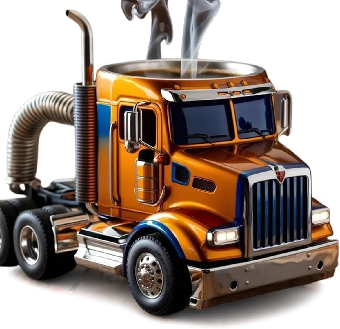 GD Semi-Truck Coffee Mugs,Handcrafted Truck Coffee Mug,Stainless Steel ...