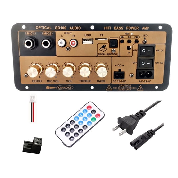 GD100 Bluetooth Amplifier Board with Optical Audio Input HiFi Karaoke ...