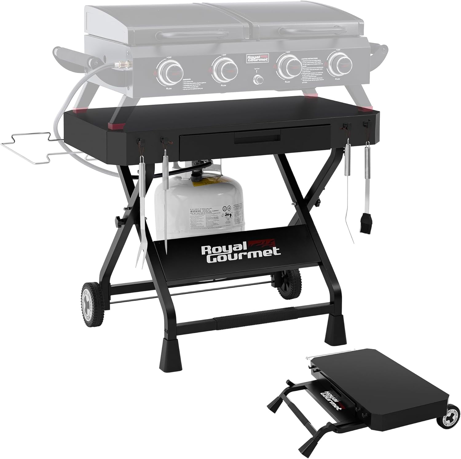 GD3701 Portable Collapsible Grill Stand for GD4002TP & GD4002T, Folding ...