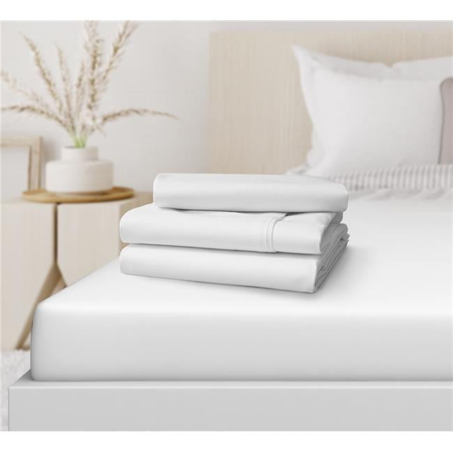 GDB Collection T-210 White Poly/Modal Blend Twin Flat Sheet 6 PK ...