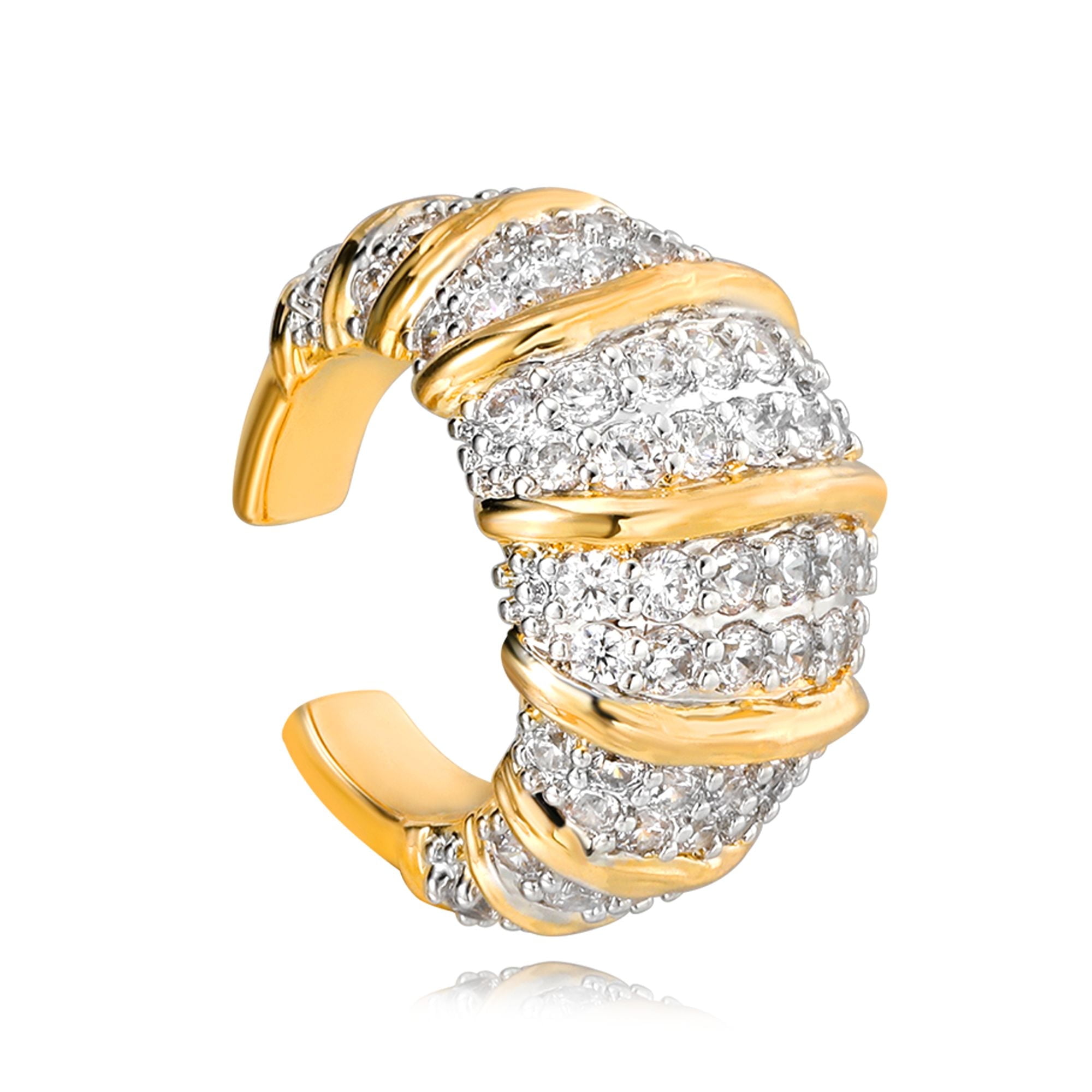 GDCOIN Croissant Ear Cuff 14K Gold Plated Simple Minimalist Jewelry ...