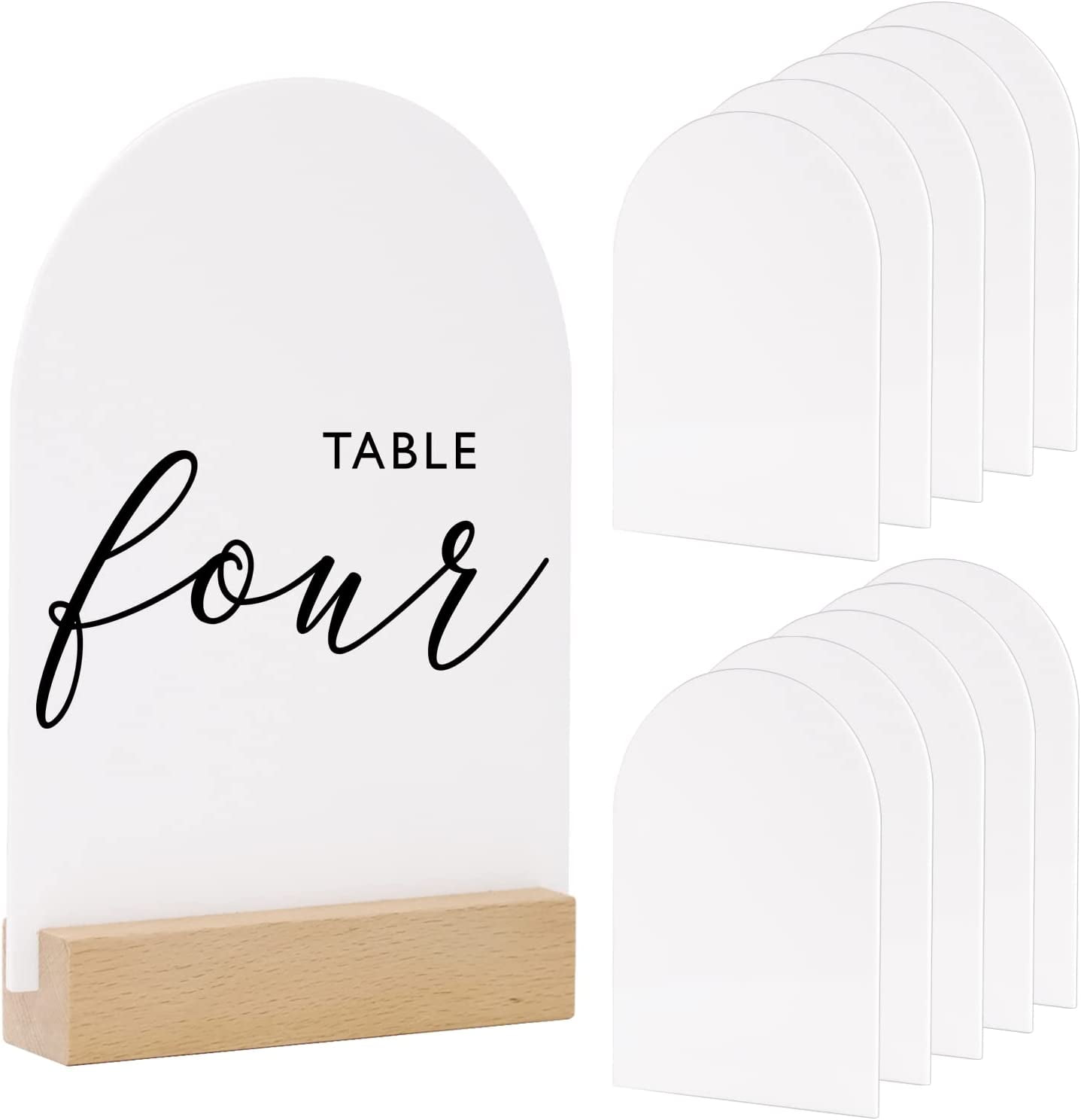 GDDPOD-5x7 Inch Blank White Arch Acrylic Sign | 10 Pack Arch Acrylic ...