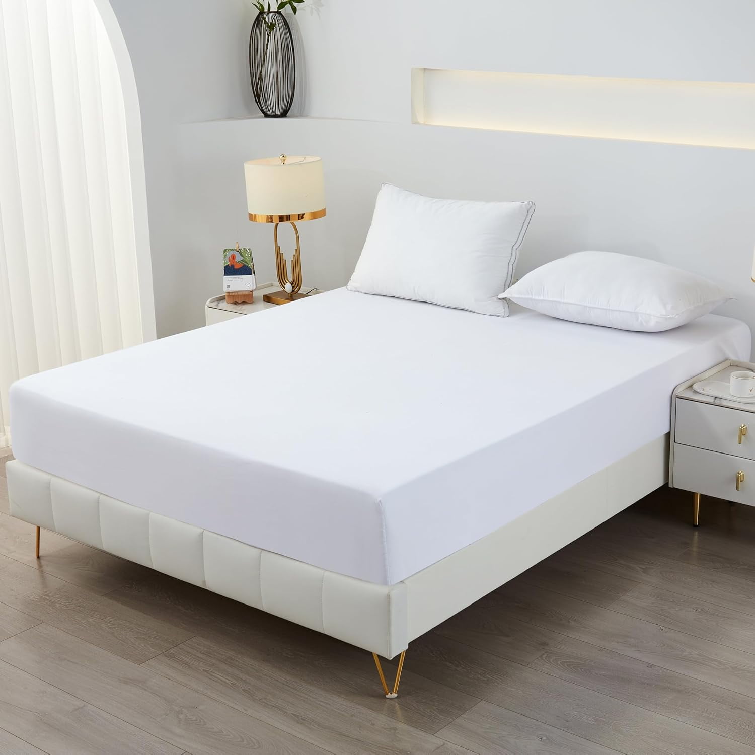 GDDPOD-Bedding King Fitted Sheet,Deep Pocket,Soft Microfiber,Shrinkage ...