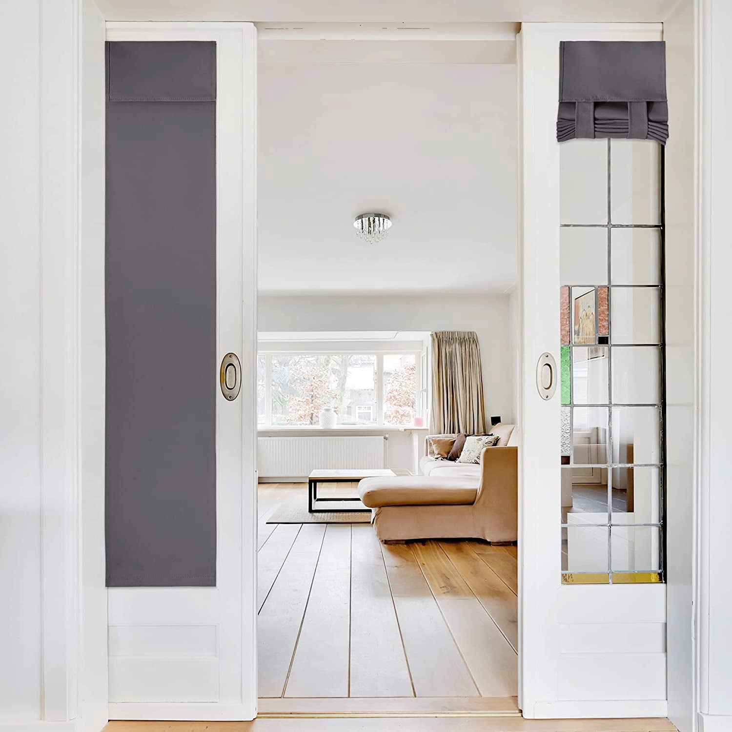 GDDPOD-French Door Curtains, Privacy Room Darkening Door Curtains for ...