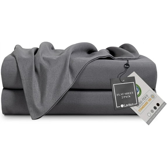 GDDPOD-Full Flat Sheets 2 Pack, Hotel Quality Flat Bed Sheets, Brushed ...