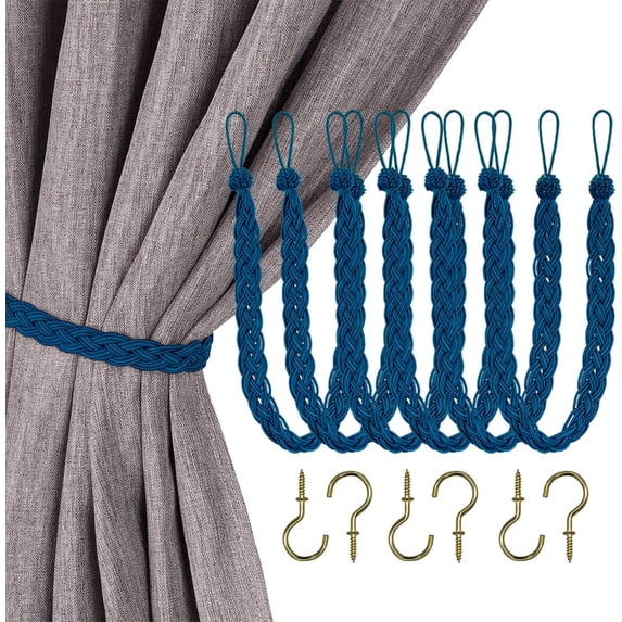GDDPOD-Hand Braided Curtain Tie Back, Buckle Holdback Drapery Curtain ...