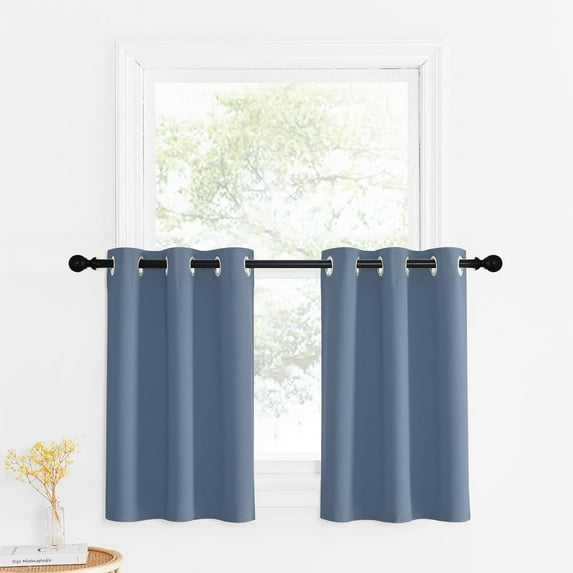 GDDPOD-Room Darkening Curtains 30 inch Long, Kitchen Drapes Over Sink ...