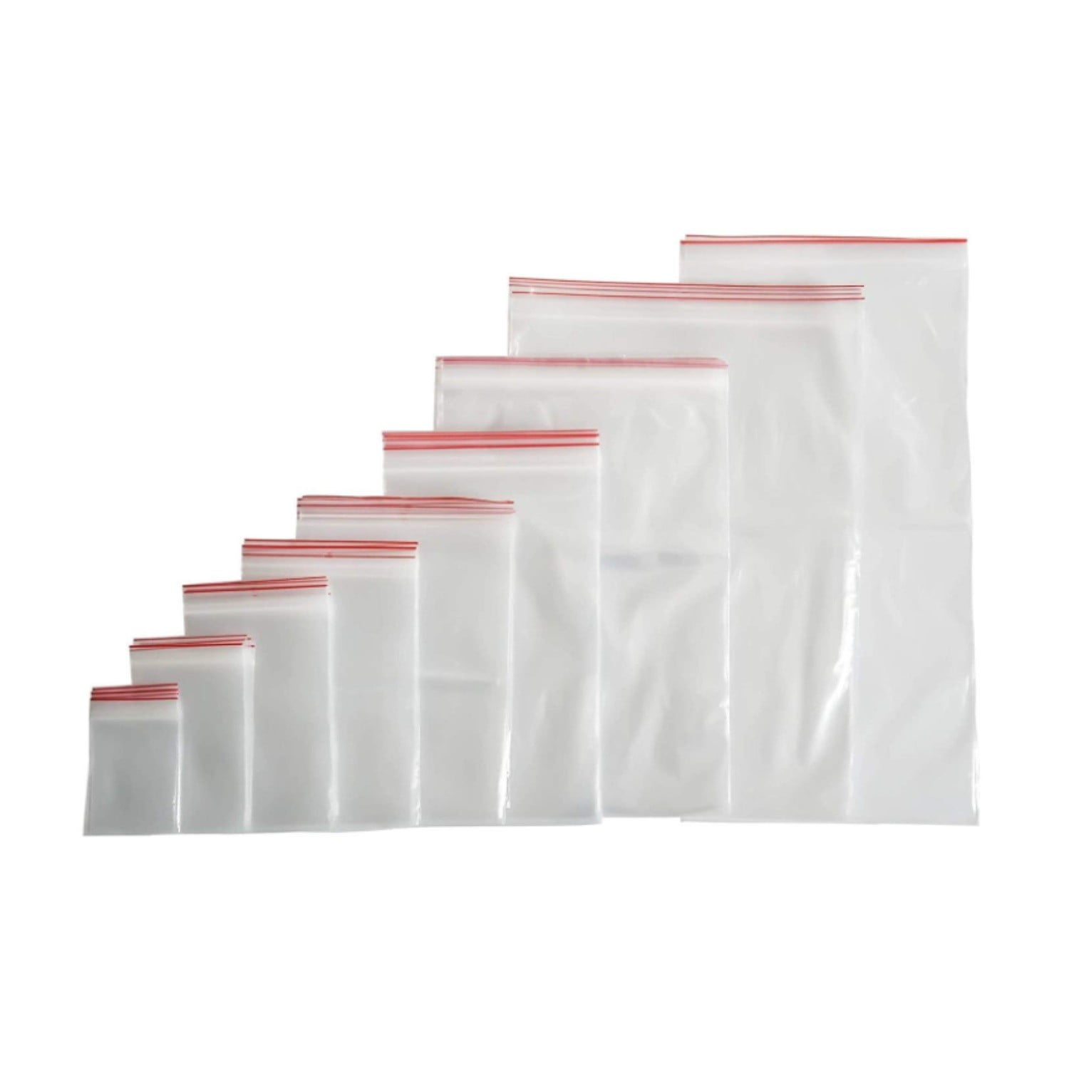 GDDTOY 100 x Poly Plastic Bags Resealable (Many Sizes To Choose From ...