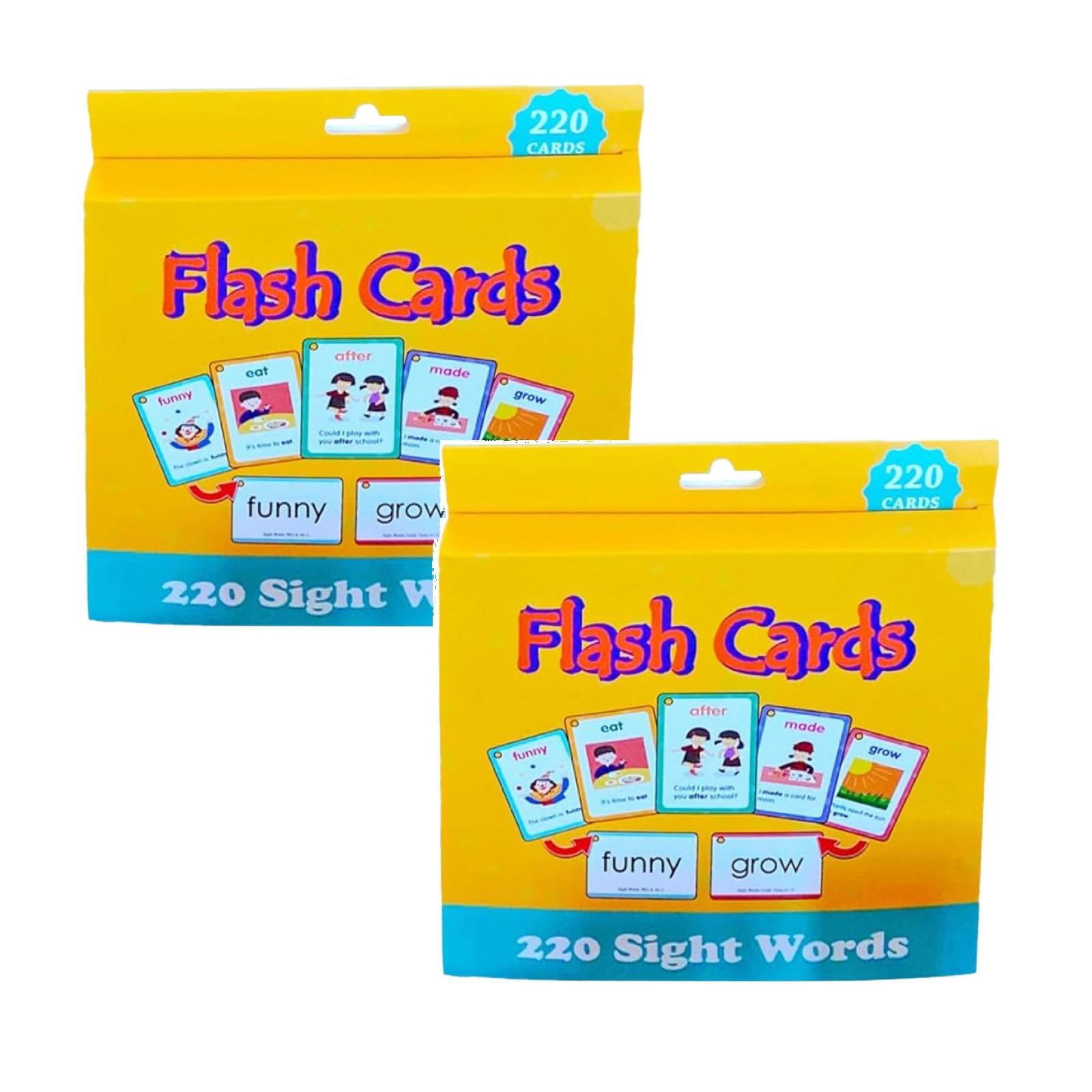 GDDTOY 2PCS 220 Sight Words Flash Cards Kindergarten Preschool Sight ...