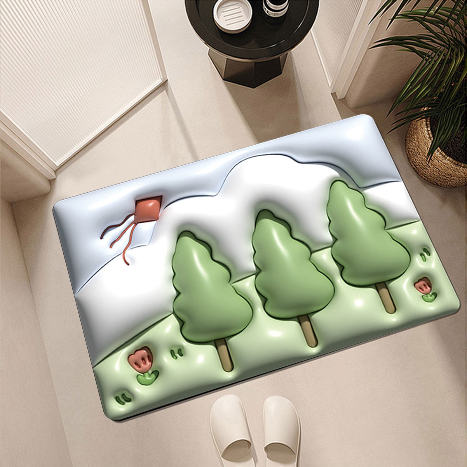 GDDTOY Cartoon 3D Visual Expansion Mud Style Upholstered Toilet ...