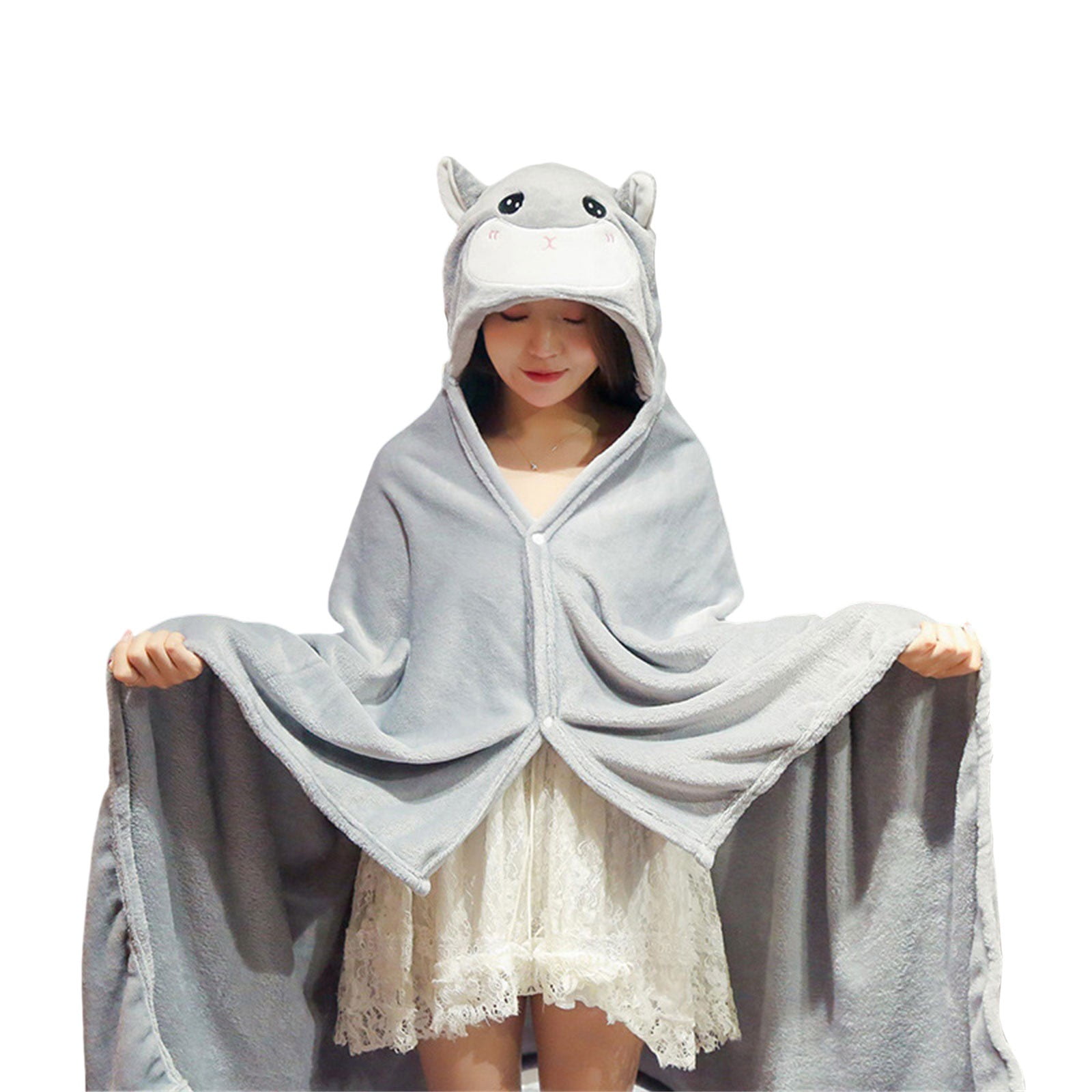 GDDTOY Cute Wearable Blanket Soft Cape For Adult Women Men Warm Cozy ...