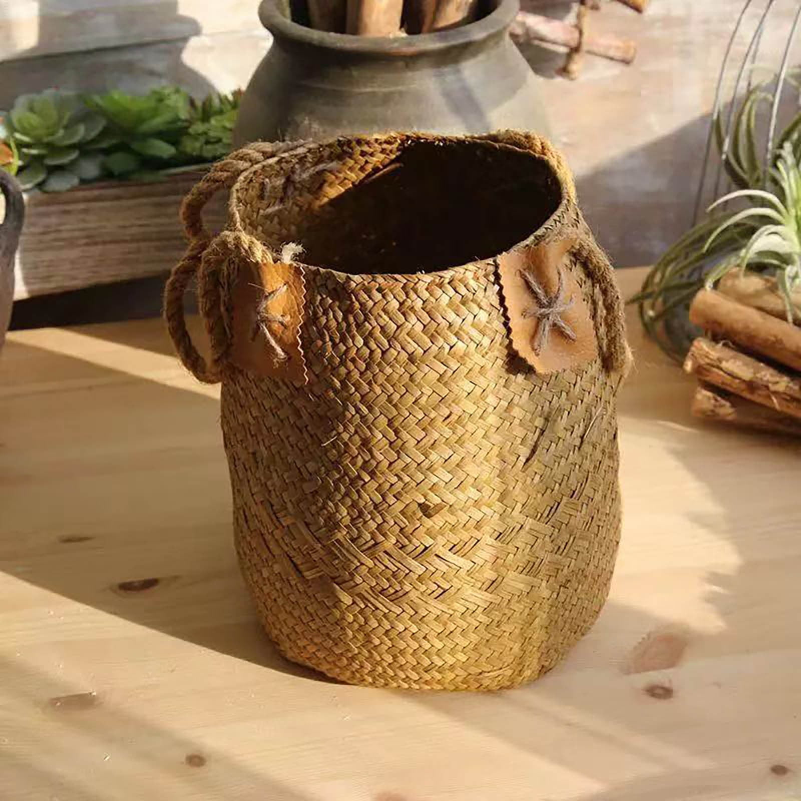 GDDTOY Garden Woven Woven Carrying Seaweed Dried Flowers Barley Woven ...