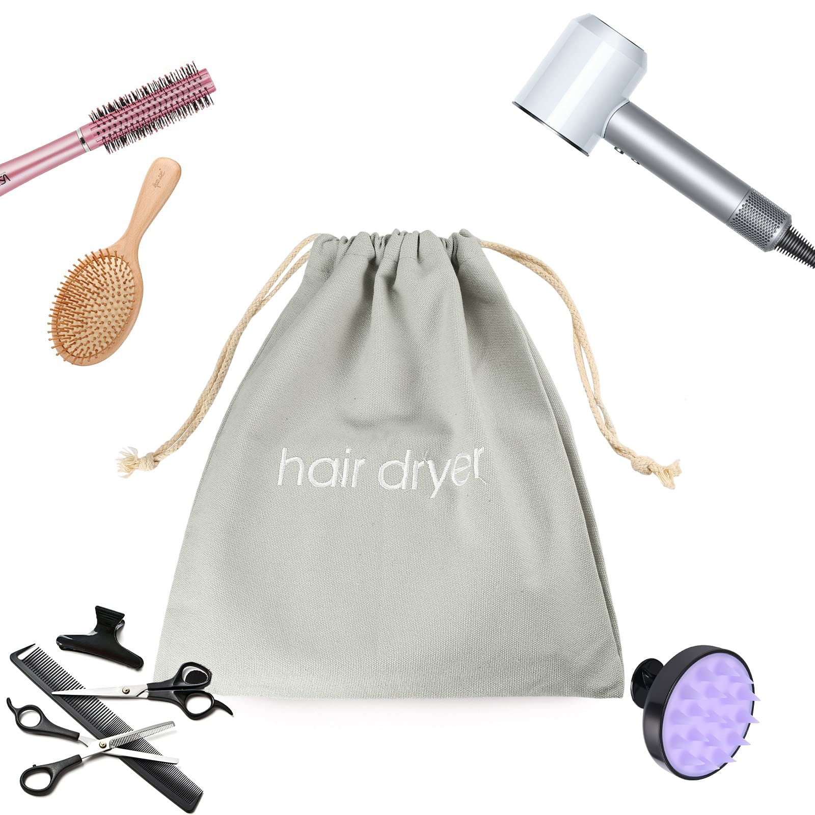 GDDTOY Hair Dryer Bags Drawstring Bag Container Hairdryer Bag For ...