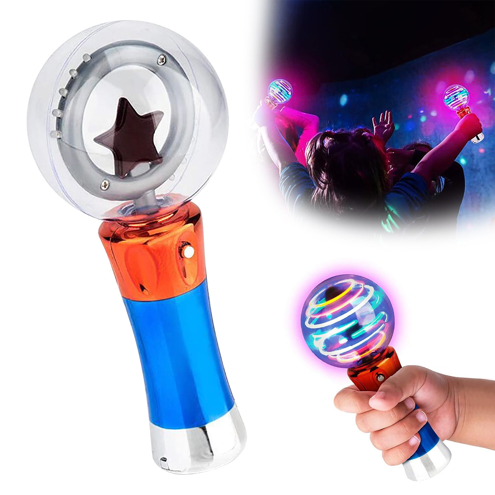 GDDTOY Rotating Flashing Glowing Stick LED Five-pointed Star Light ...
