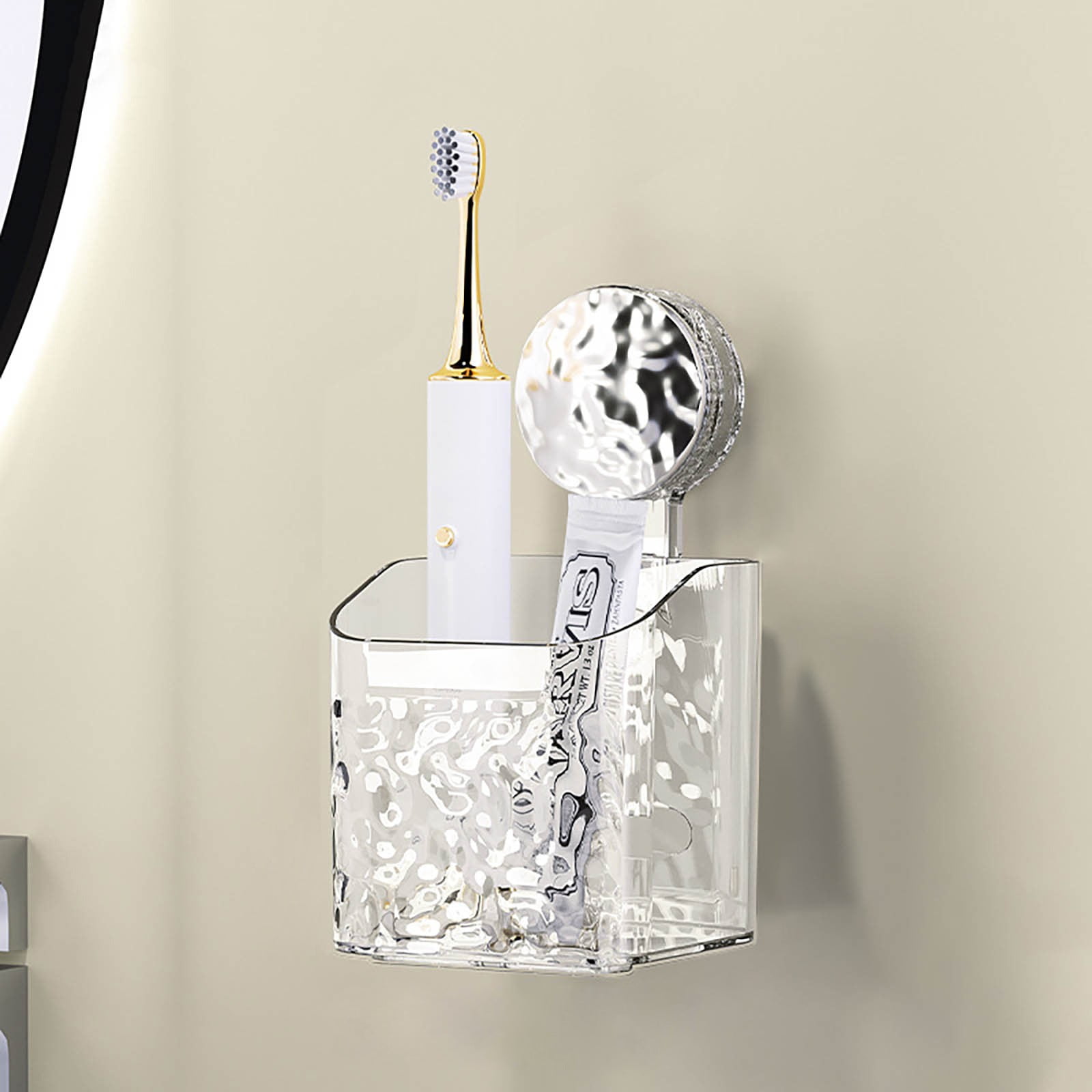 GDDTOY Suction Cup Storage Rack Bathroom Bathroom Shelf Perforation ...