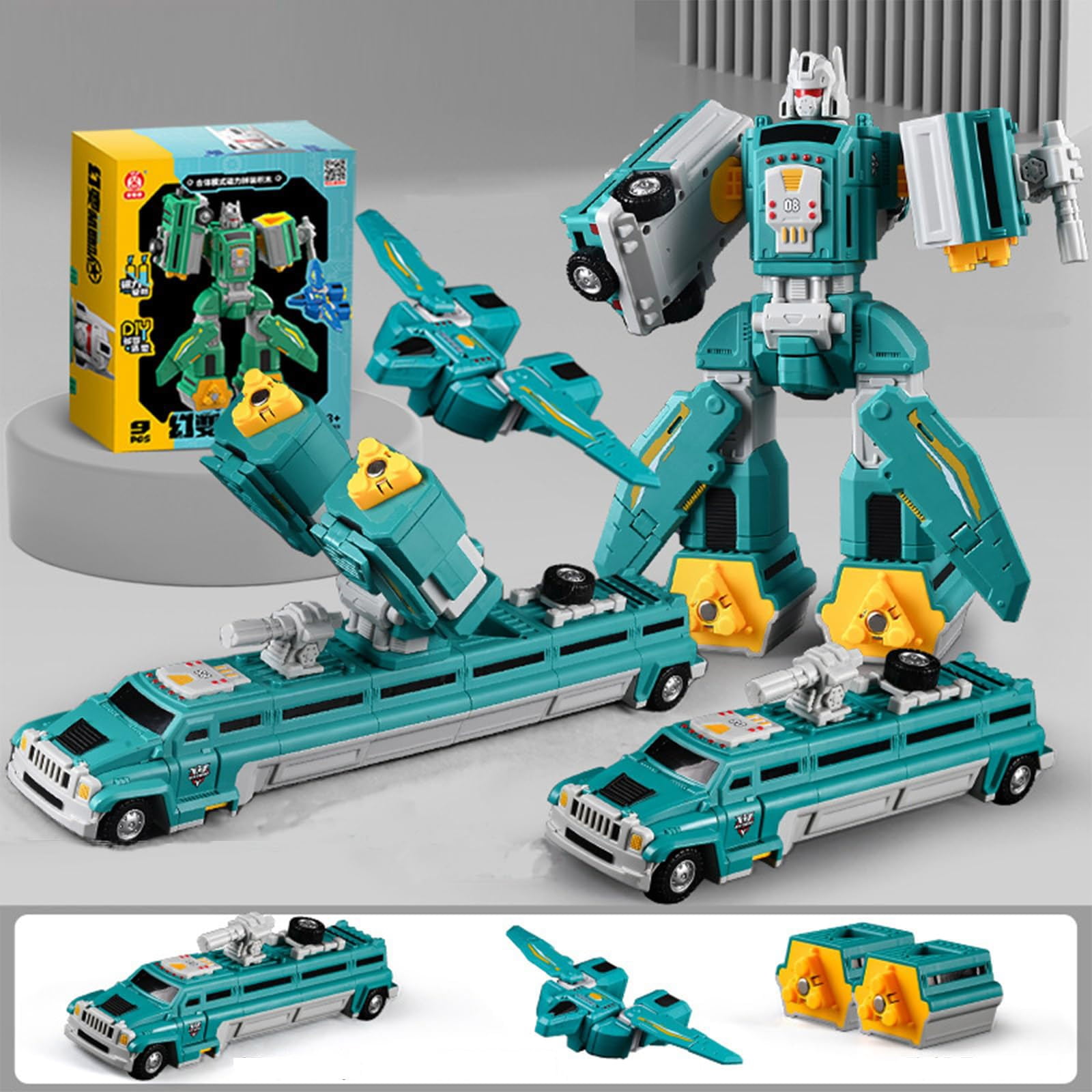 GDDTOY Transform Sea Land Air Forces Engineering Car Assembled Toys ...