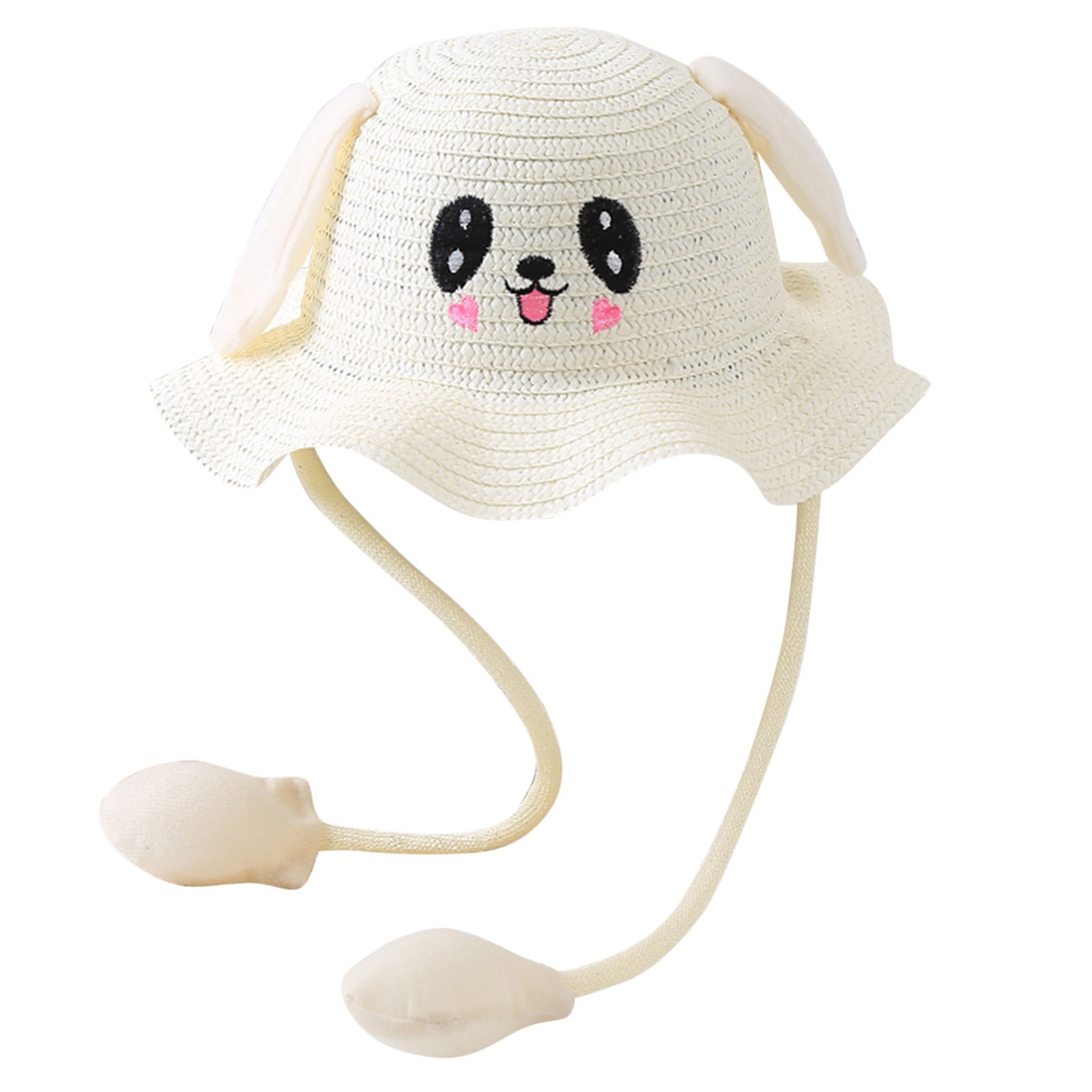GDEGE Kids Baby Bunny Hat with Moving Ears Rabbit 𝐒traw Hat Jumping Ear ...