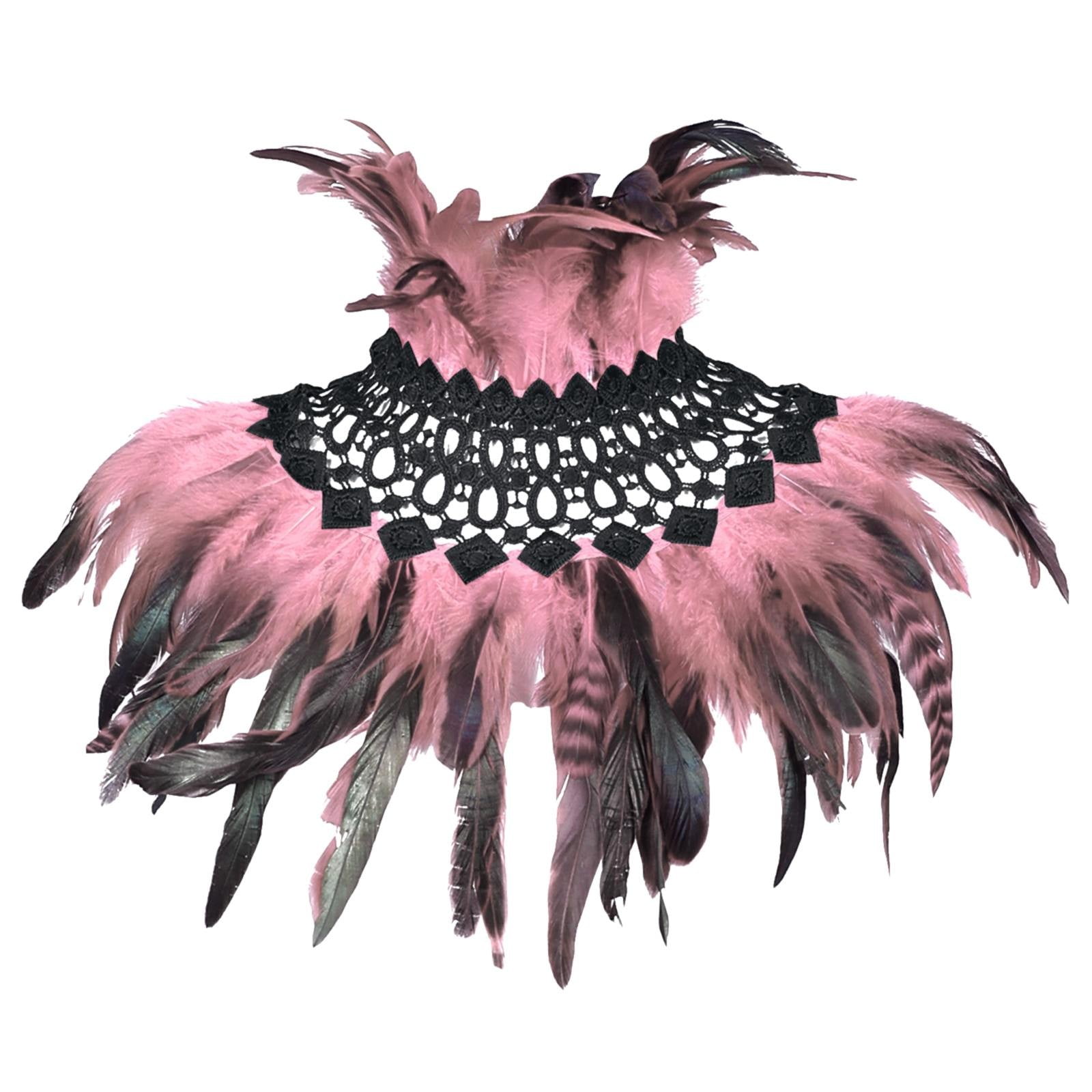 GDEGE Shawl Wraps Feather Cutout Gradient Carnival Festival Party ...