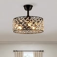 GDF Studio 18" Crystal Cage Ceiling Fan with 5-Light E12 Base ...